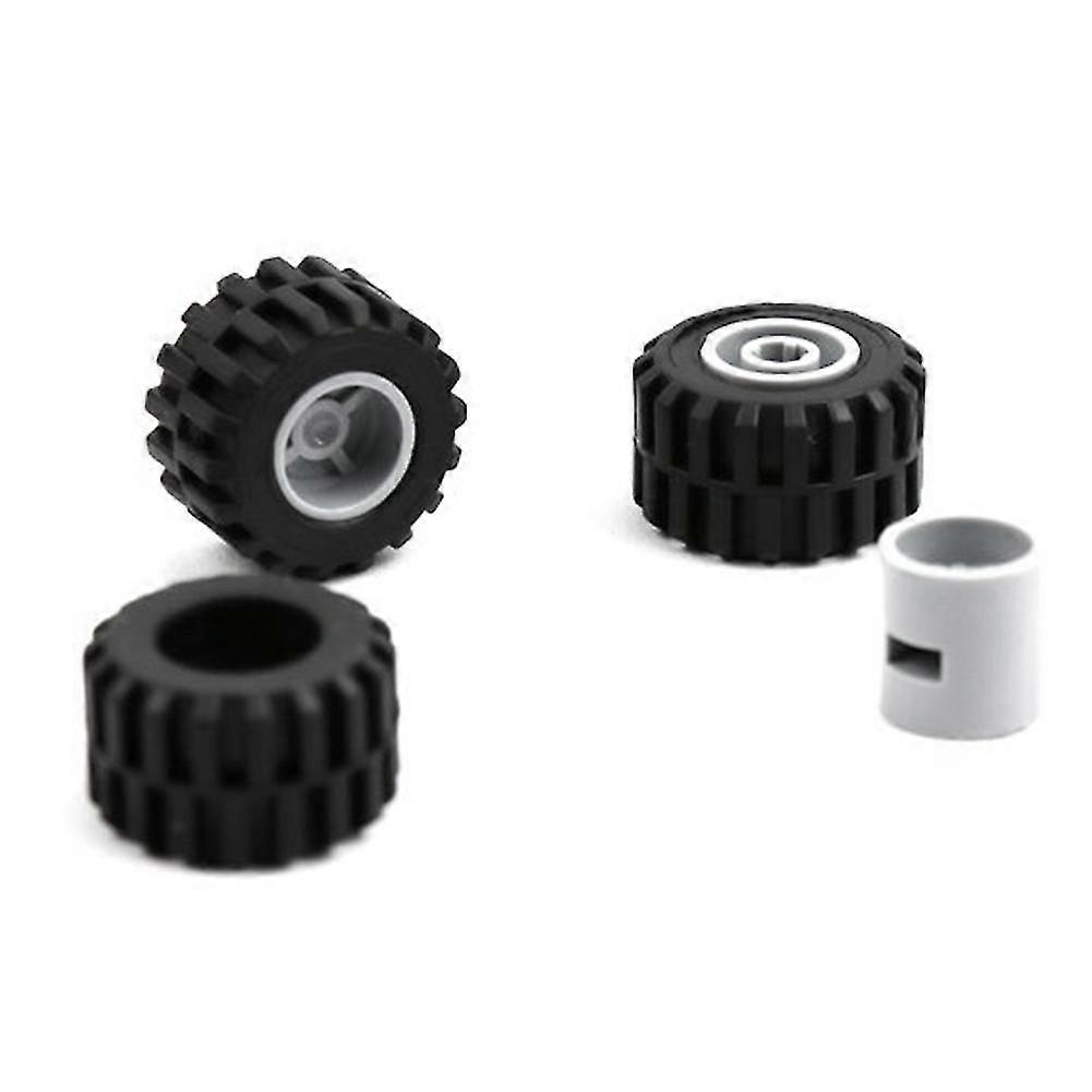 48PCS Mini Wheel Axles Pack Block Car Accessories Tyre Hub Classic ...