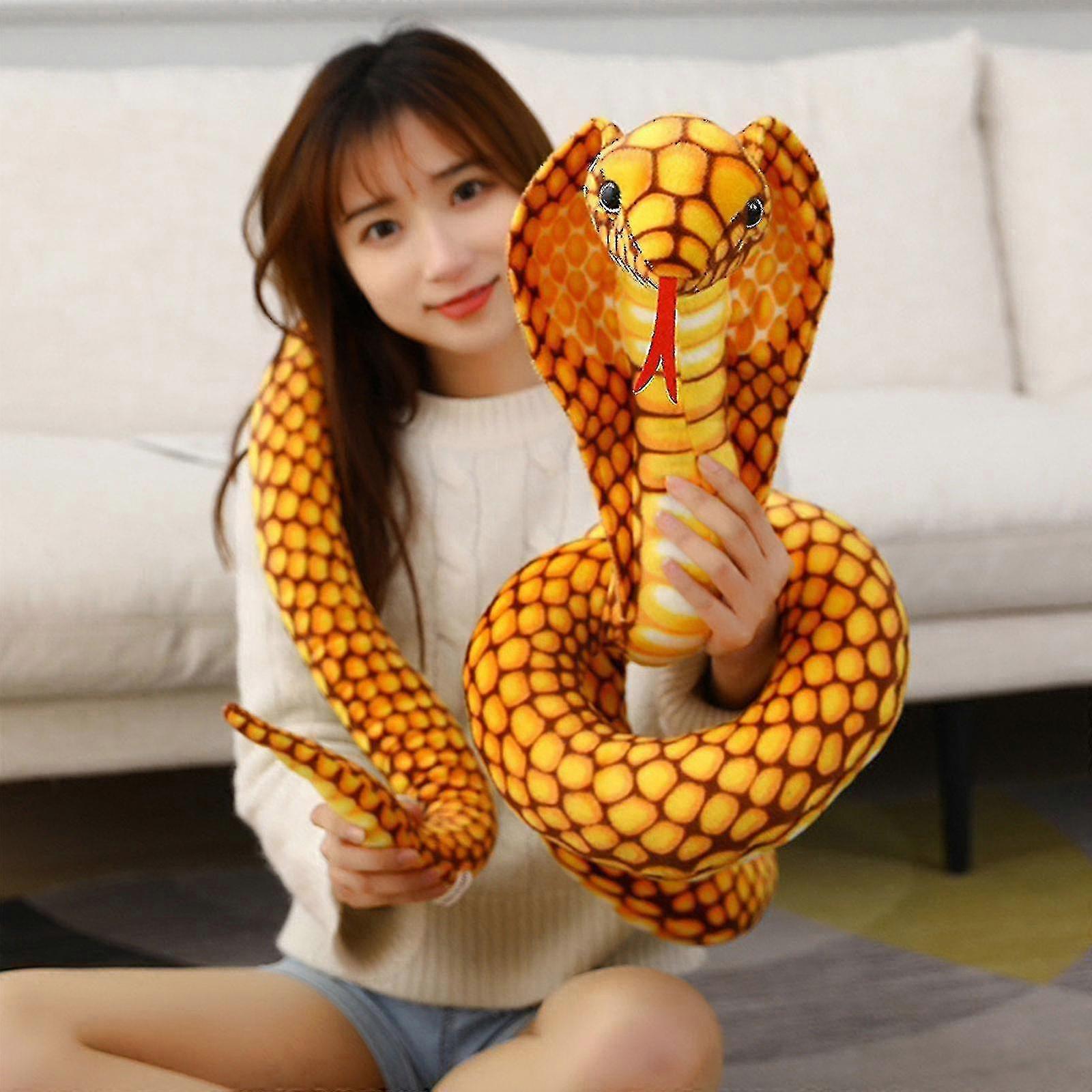 2.4m Cobra Plush Stuffed Animal Snake Cobra Snake Plush Toy Large King ...