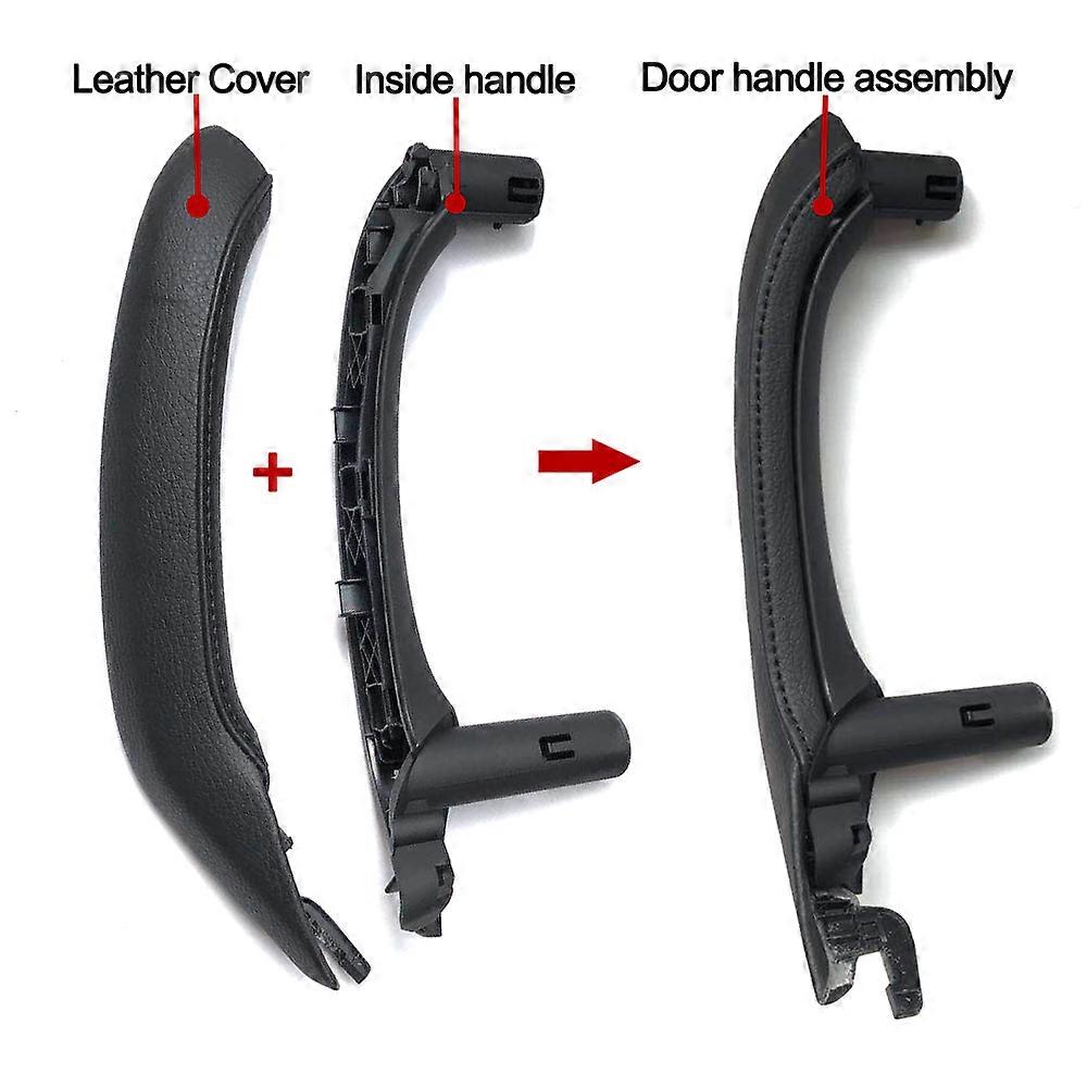 Left Right Driver Car Interior Door Pull Handle Leather Cover Set ...