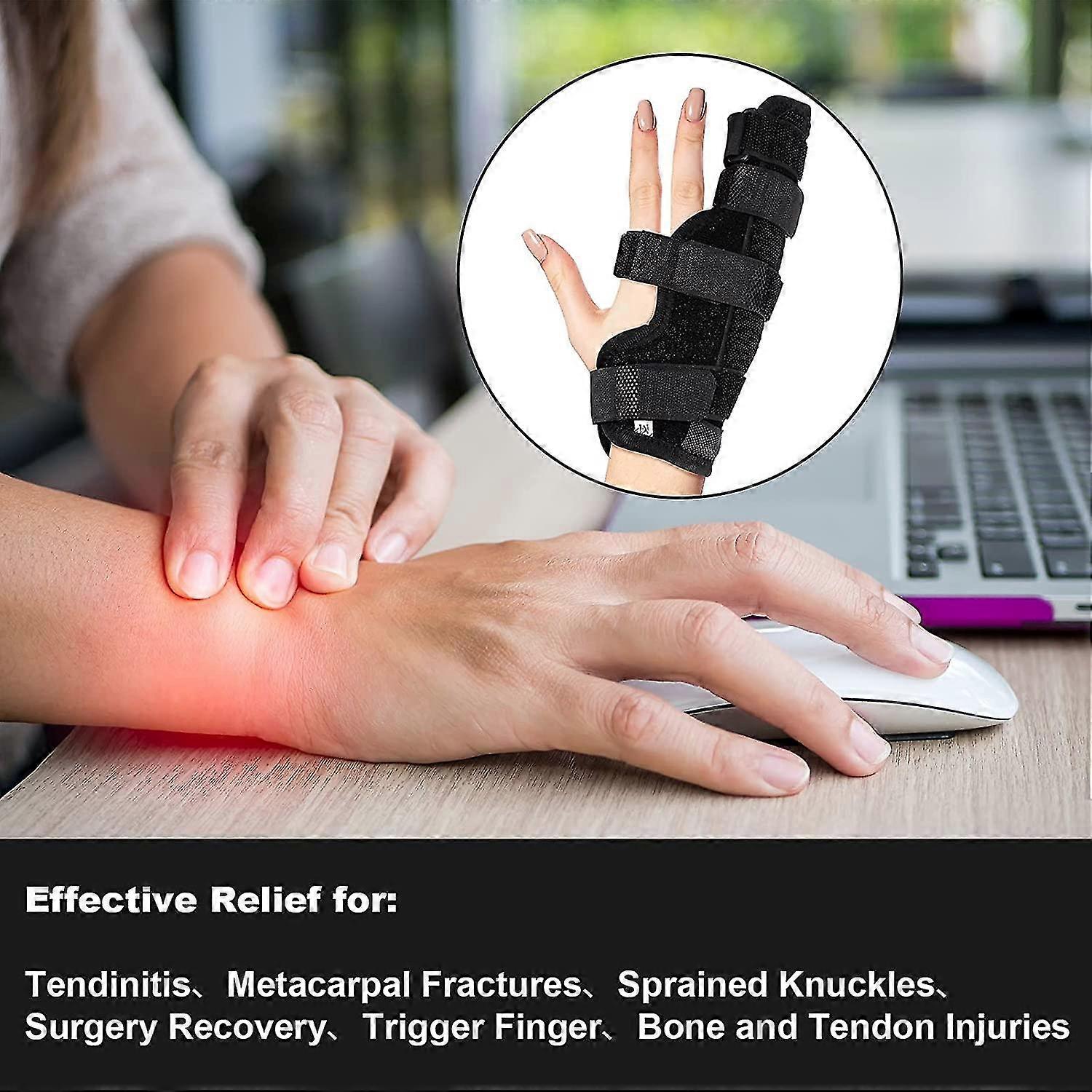 2 Pack Boxer Finger Splint Padded Support Brace Boxer Fracture Splint ...