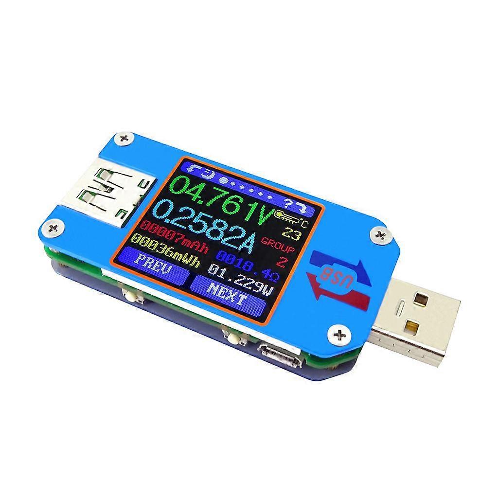 UM25 USB 2.0 Voltage Ammeter Color LCD Screen Type-C USB Battery Charge ...