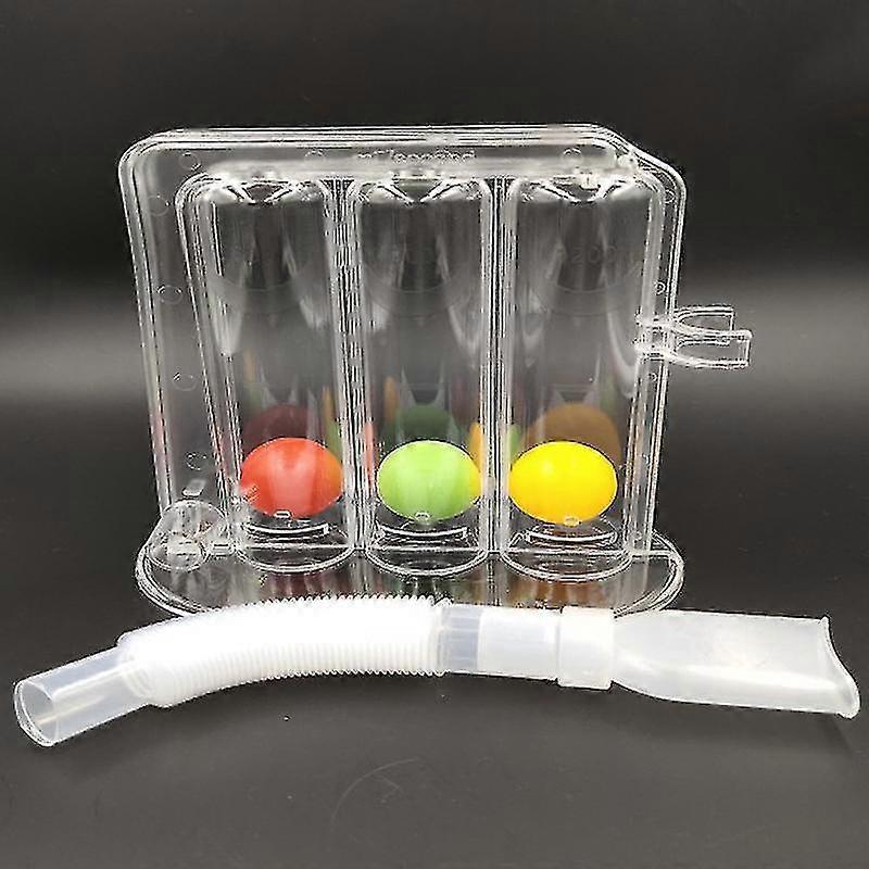 respiratory Trainer Three Ball Transparent Spirometry Lung Function ...