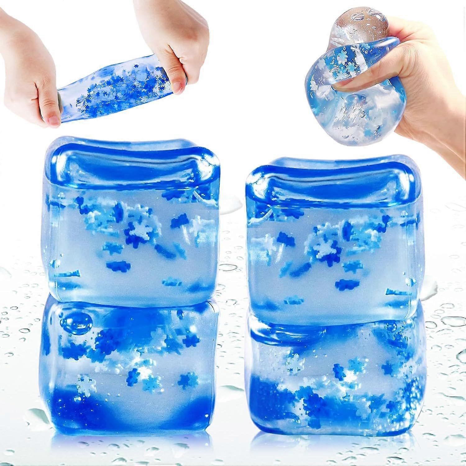 Stress Ball for Kids and Adults, Ice Cube Stress Relief Toy, Fidget ...
