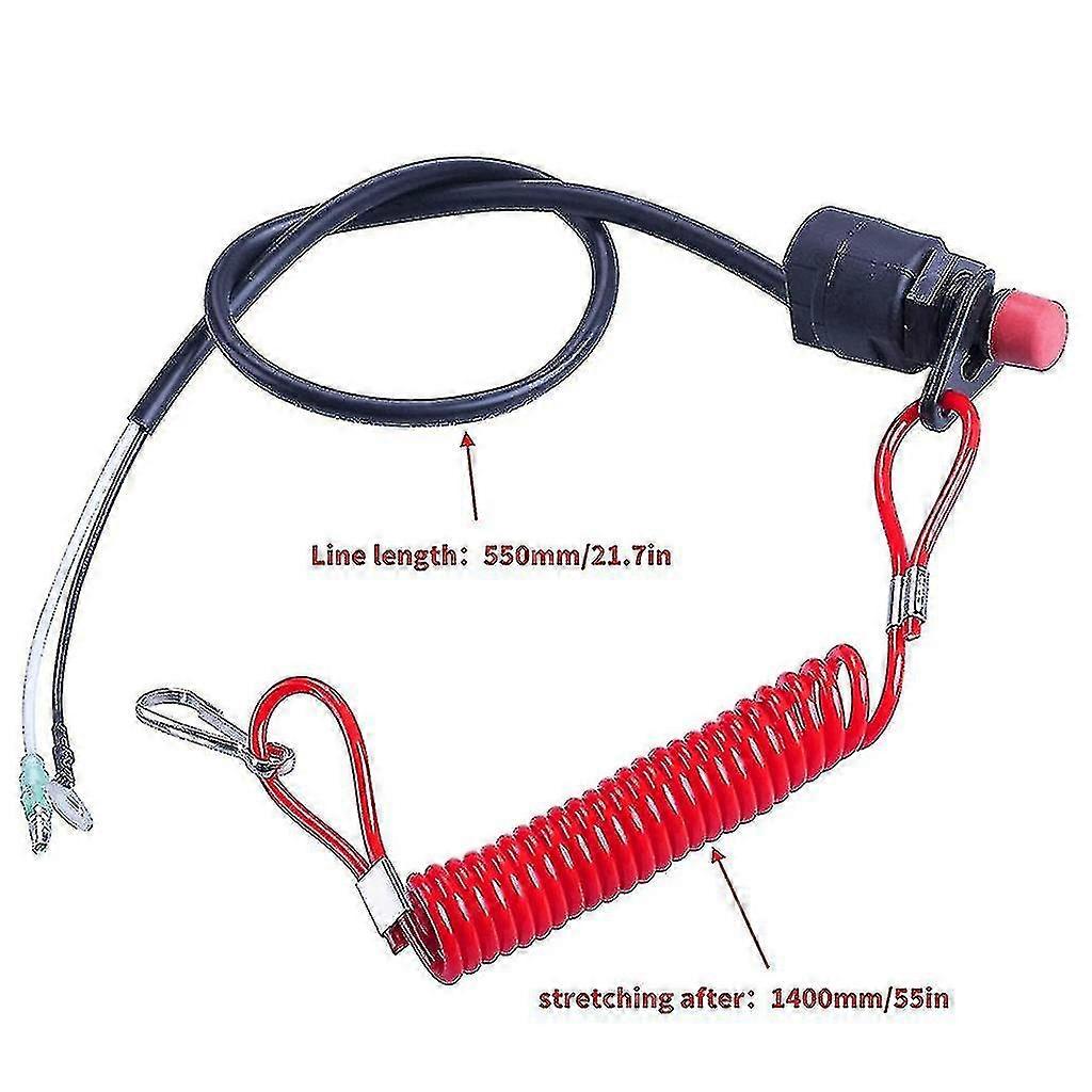 Outboard Boat Engine Stop Kill Switch Cord Lanyard Boat Engine Motor ...