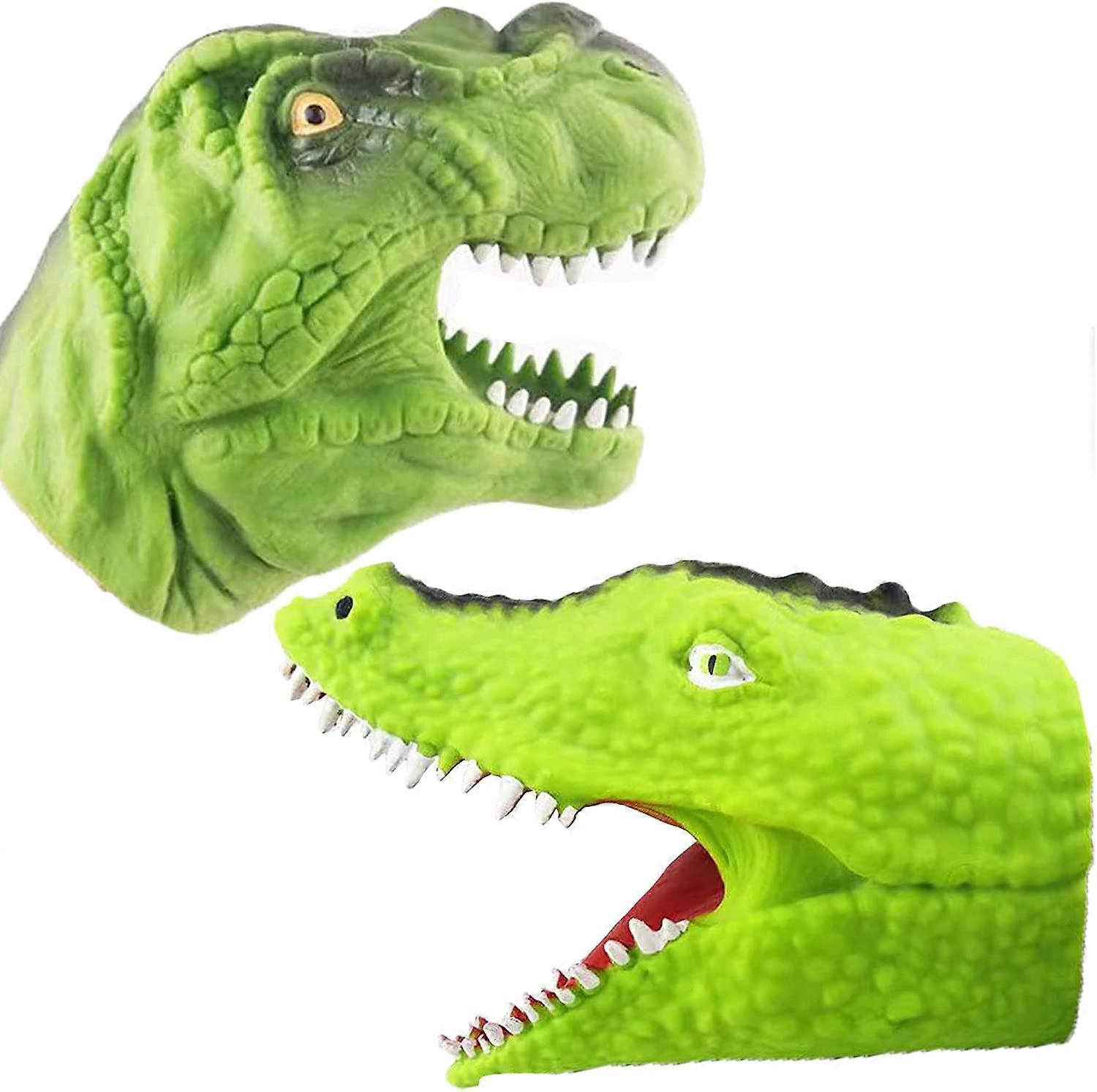 Hand Puppet Toys Realistic Latex Animal Shark and DinosaurSea Animal ...