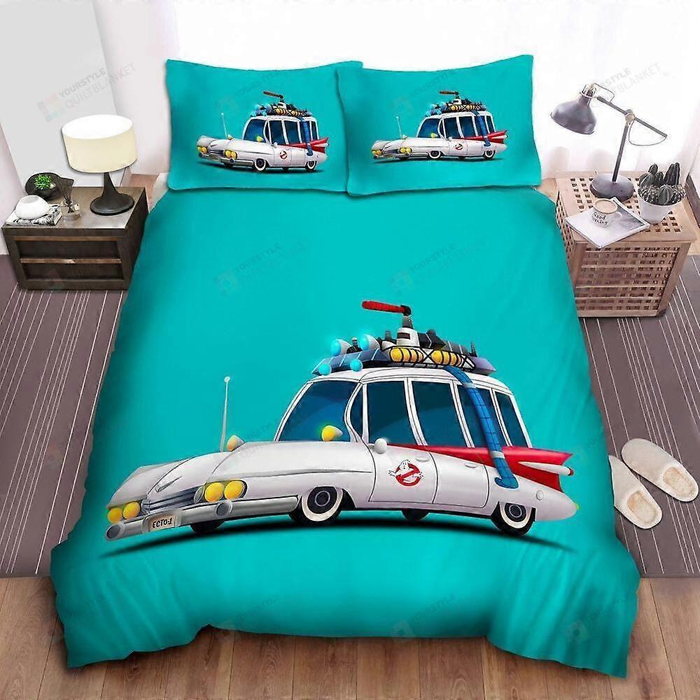 v2418 Bed Sheets Ghostbusters Car Ectomobile In Cartoon Art Duvet Cover ...