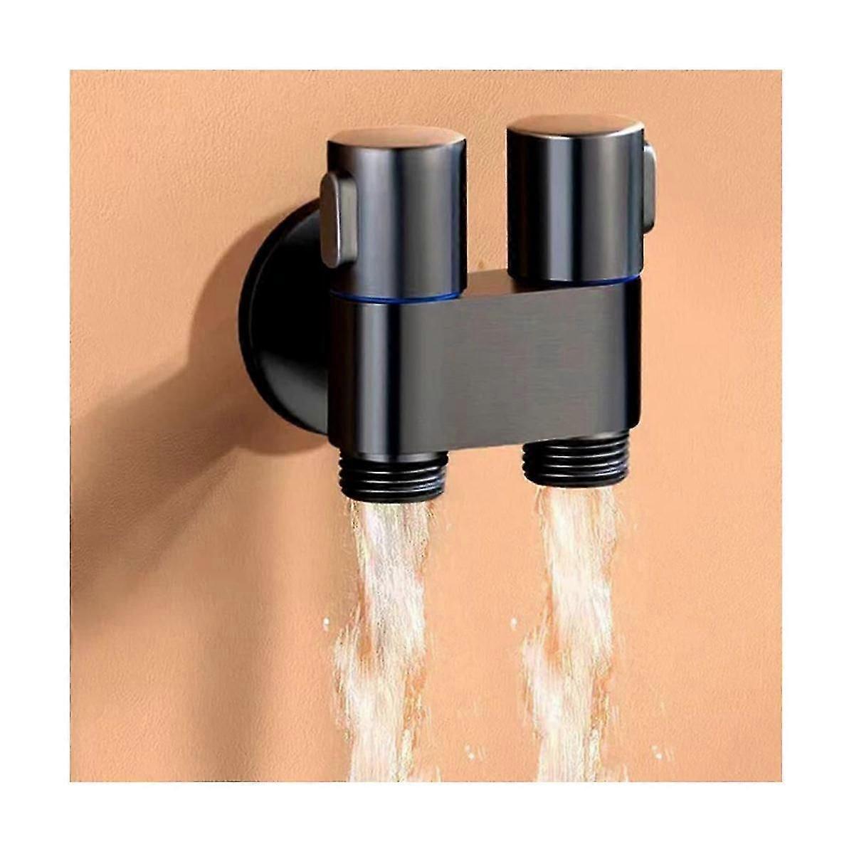 Mini Multi-function Faucet Brass 1 Into 2 Out Dual Control Washing ...