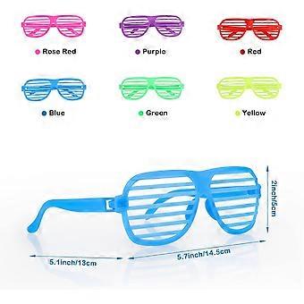 Neon Glasses Shutter Shades - 12pcs Neon Party Accessories for Night ...