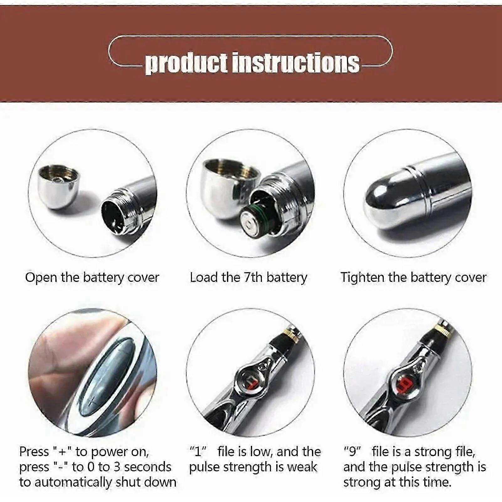 Acupuncture Pen 3 in 1 Electronic Meridian Energy Pulse Massage Pen ...