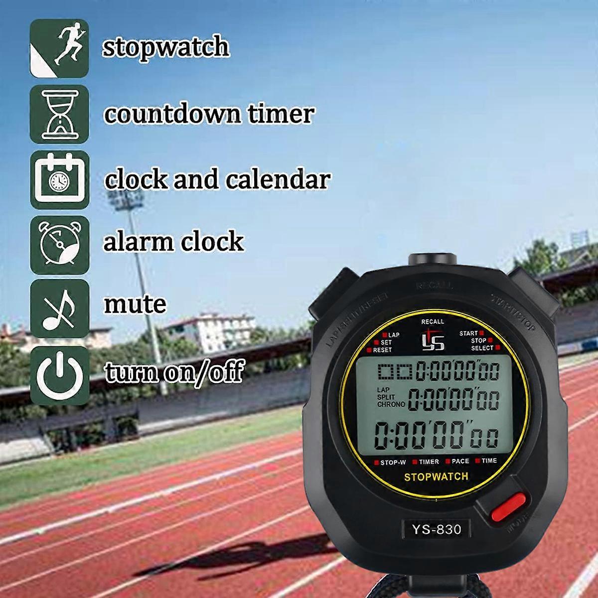 Digital Stopwatch Timer Accurate Handheld Stopwatch Electronic Sports ...