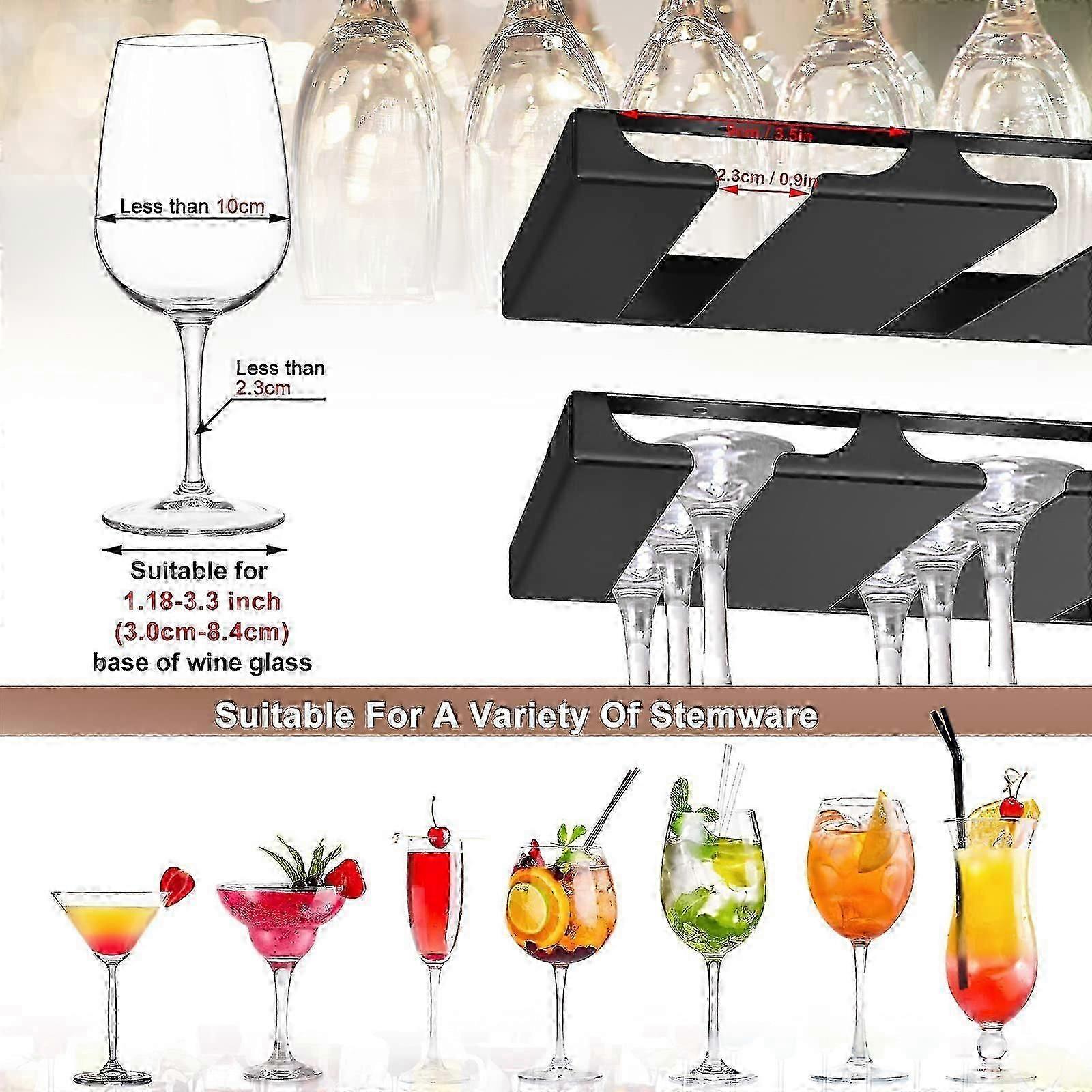 Wine Glass Rack Under Cabinet, Hanging Stemware Rack, Stemware Storage ...