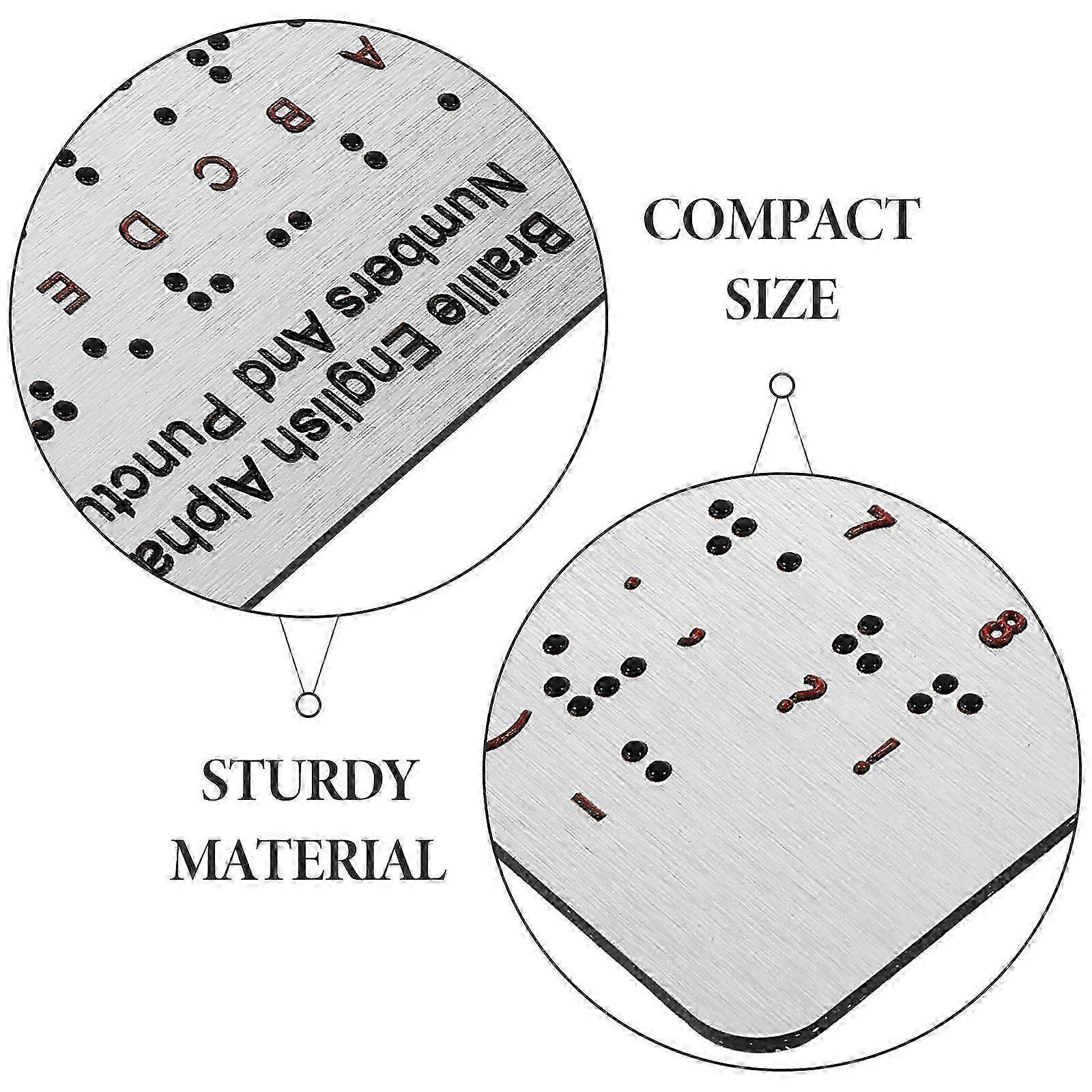 Braille Alphabet Board With Raised Dots Stainless Steel Numbers ...