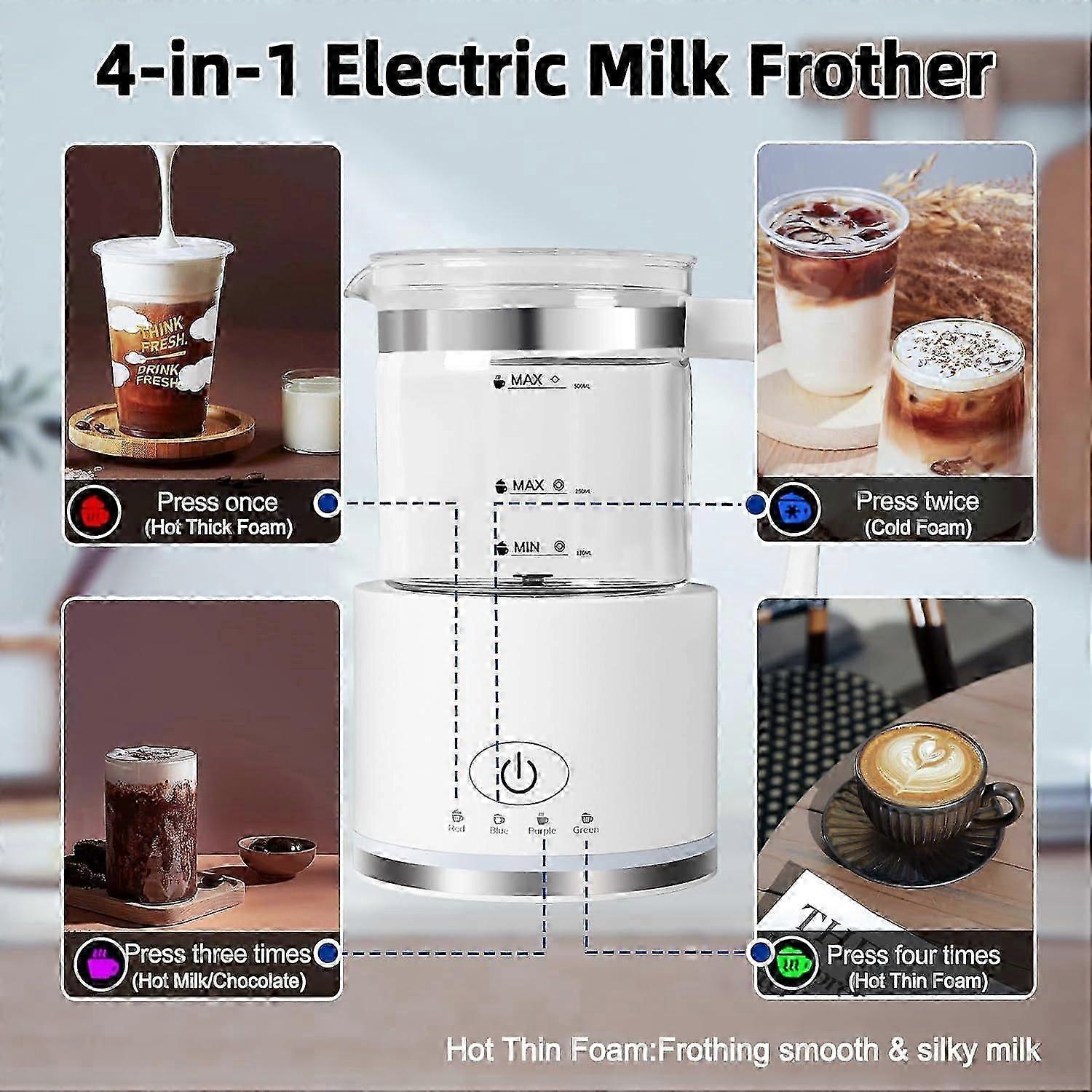 New Automatic Hot And Cold Milk Froth Machine Home Cappuccino Coffee ...