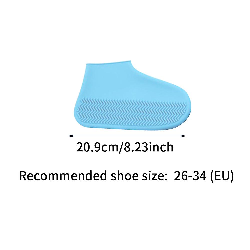1pair Kids Silicone Reusable Non Slip Shoe Cover Rain Boots Waterproof ...