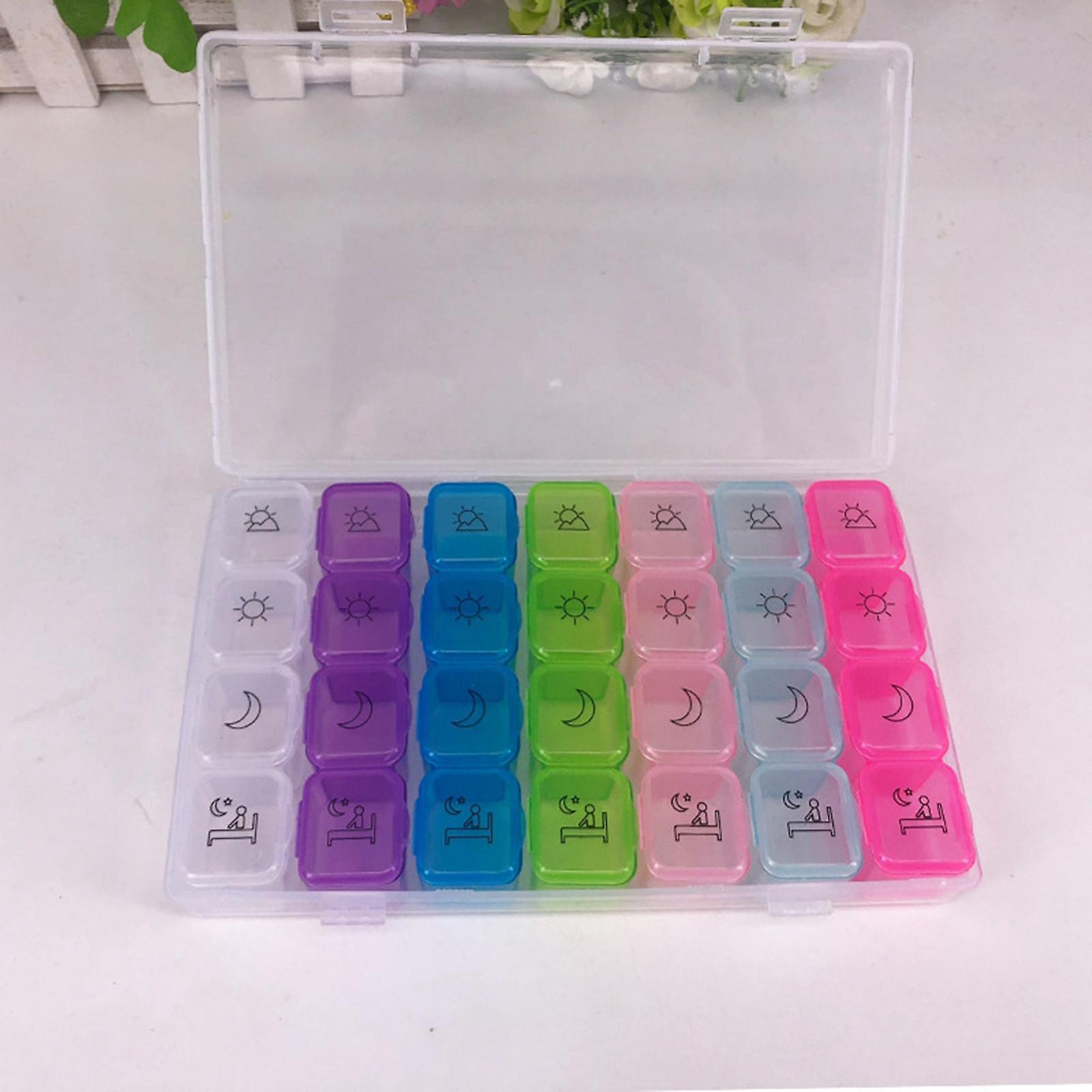 Daily Pill Box Travel Pill Pill Container Pill Box 4 Times A Day for ...