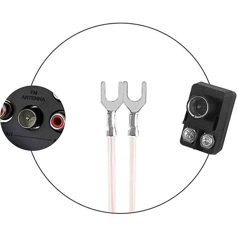 300 Ohm FM Antenna T Shape Dipole Radio Ant with Spade Terminal For ...