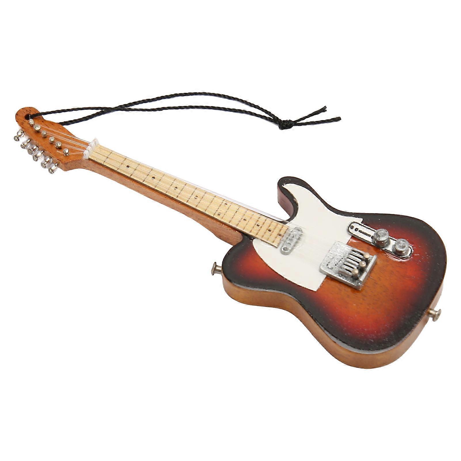 Miniature Electric Guitar Model Bright Colors Lifelike Wooden Electric ...