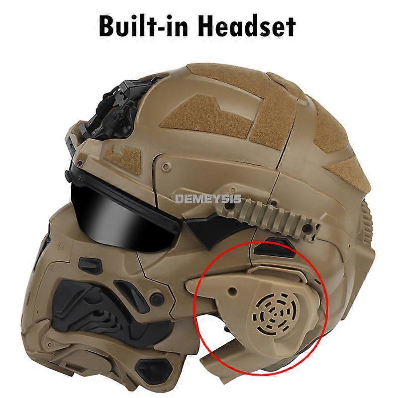 2 Lens Airsoft Helmets Outdoor Hunting Impact Resistance Shooting ...