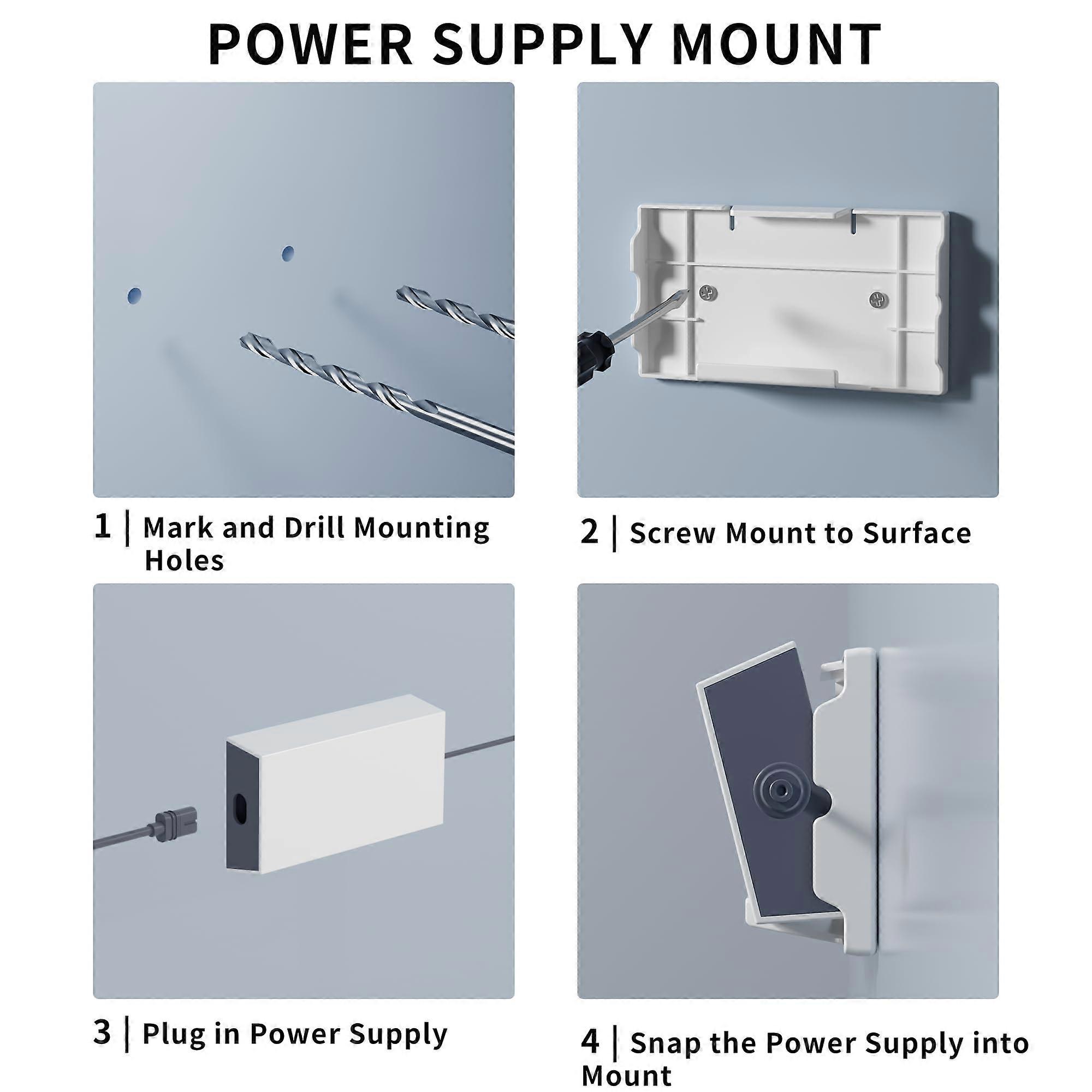 Starlink Gen 3 Router Wall Mount with Standard Power Supply Mount ...