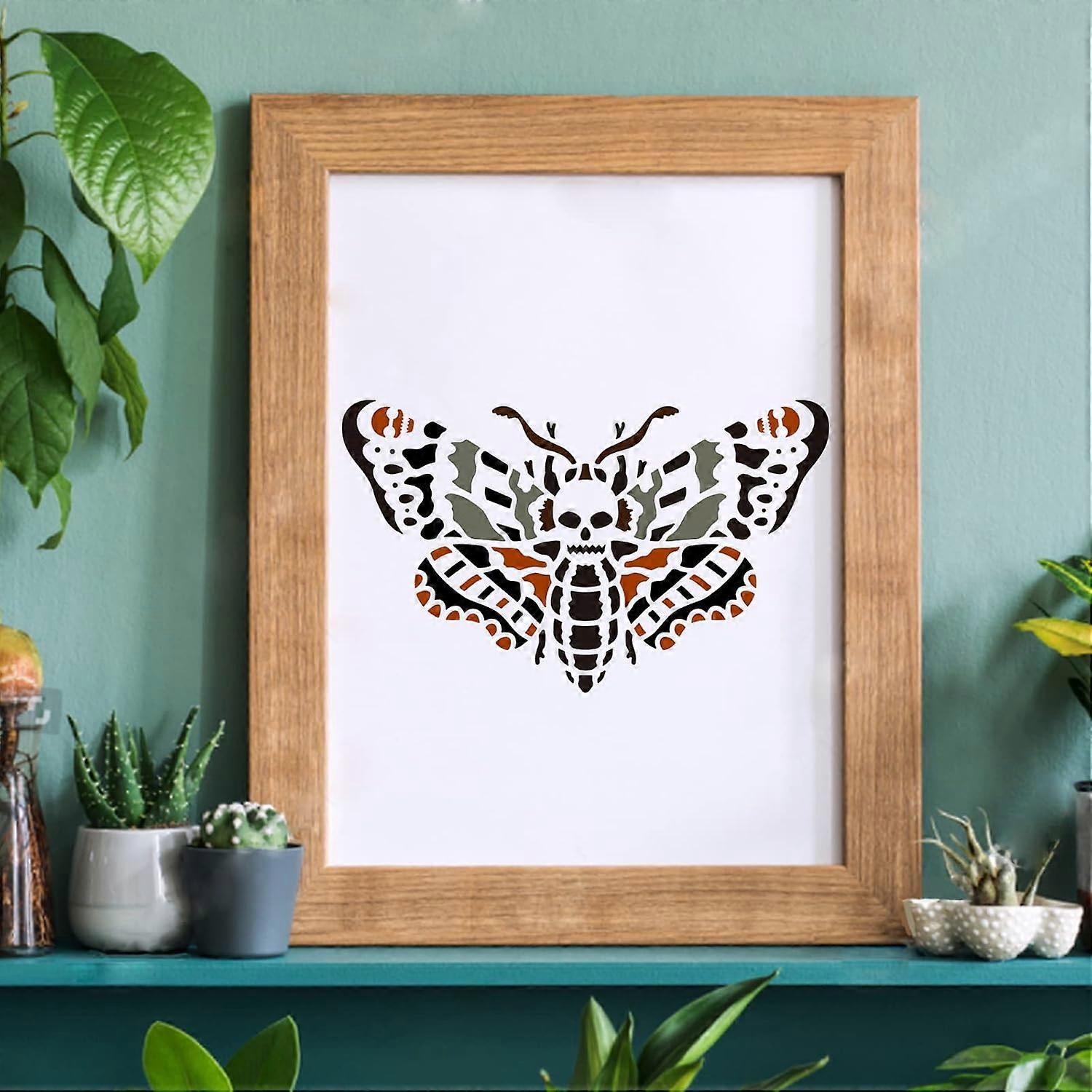 Moth Skeleton Drawing Painting Stencils Template 11.6x8.3 inch Plastic ...