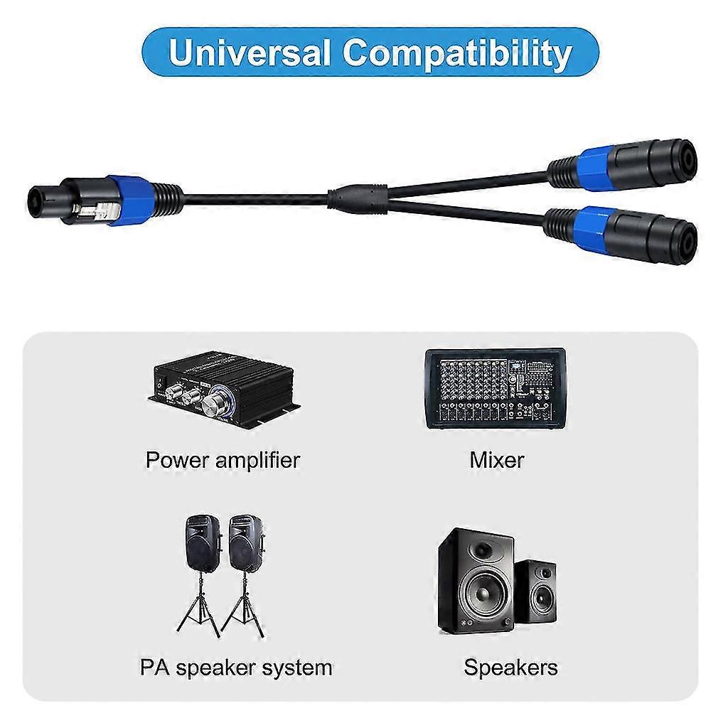 Speakon Splitter Cable 1 Male To 2 Female Speaker Cable, Speak-on Cable ...