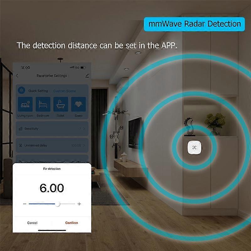 Tuya WiFi mmWave Human Presence Sensor with Luminance MicroWave Radar ...