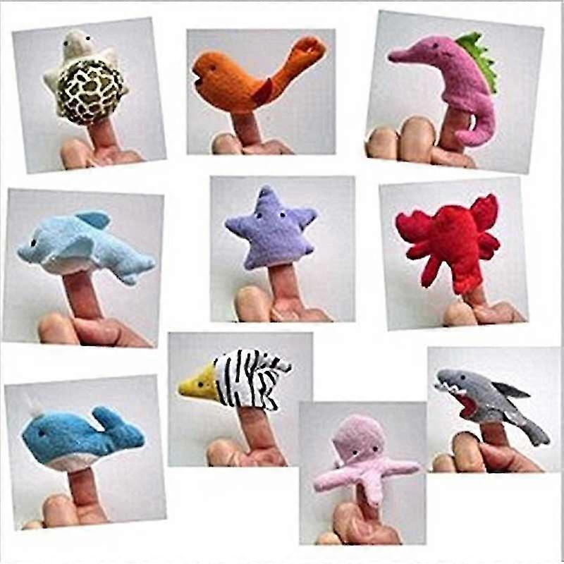 10pcs/ Set Cute Sea Animals Plush Hand Finger Puppets Toys Birthday ...