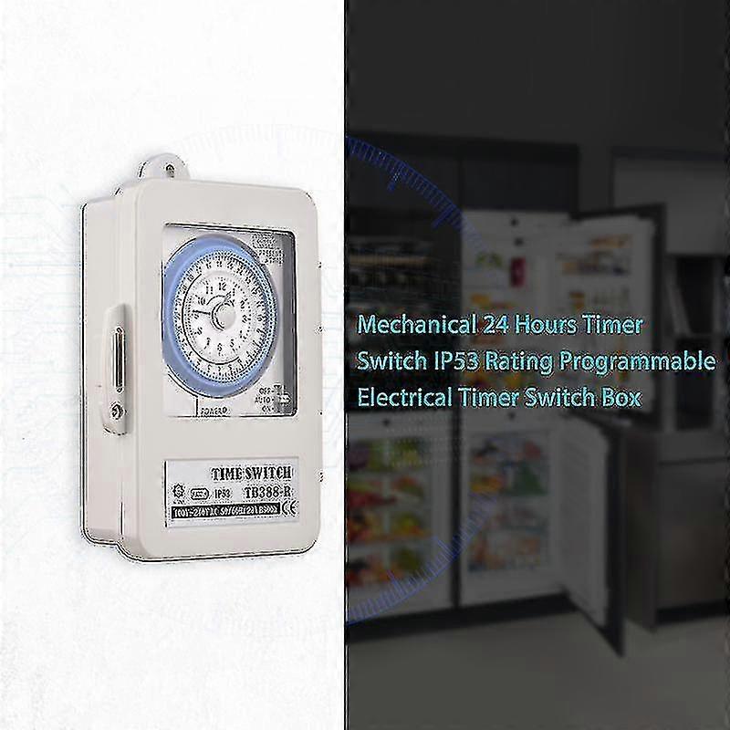 Mechanical 24 Hours Timer Switch Ip53 Rating Programmable Electrical ...