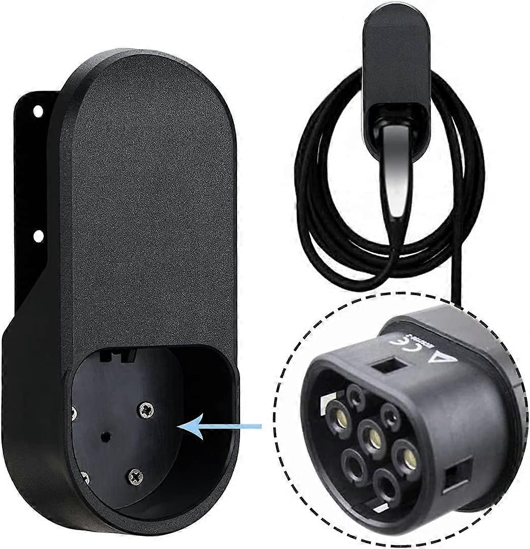 EV Charger Cable Wall Connector, EV Cable Holder Electric Car Organizer ...