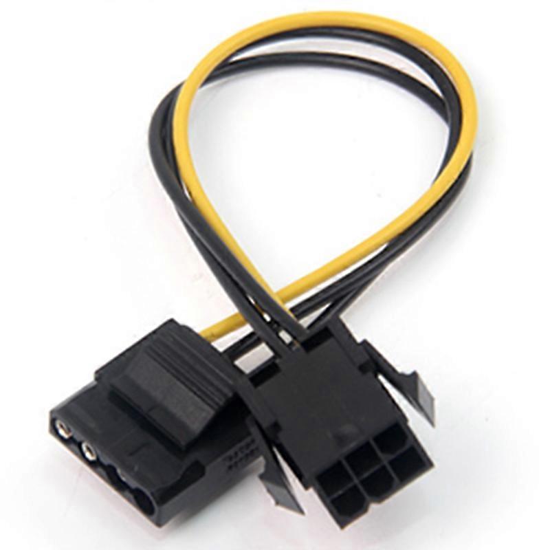 10 Pcs Molex to PCI-E Power Adapter IDE 4Pin 4 Pin Female to 6 Pin Female 6Pin Graphics Video ...