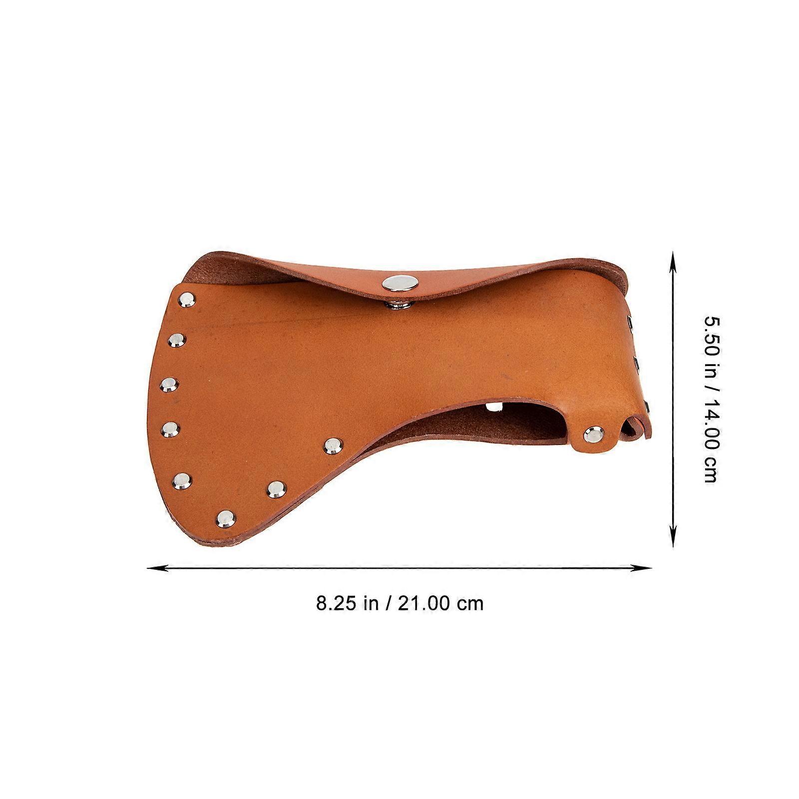 Axe Sheath Cattlehide Protective Cover Axe Head Sheath Portable Hatchet ...