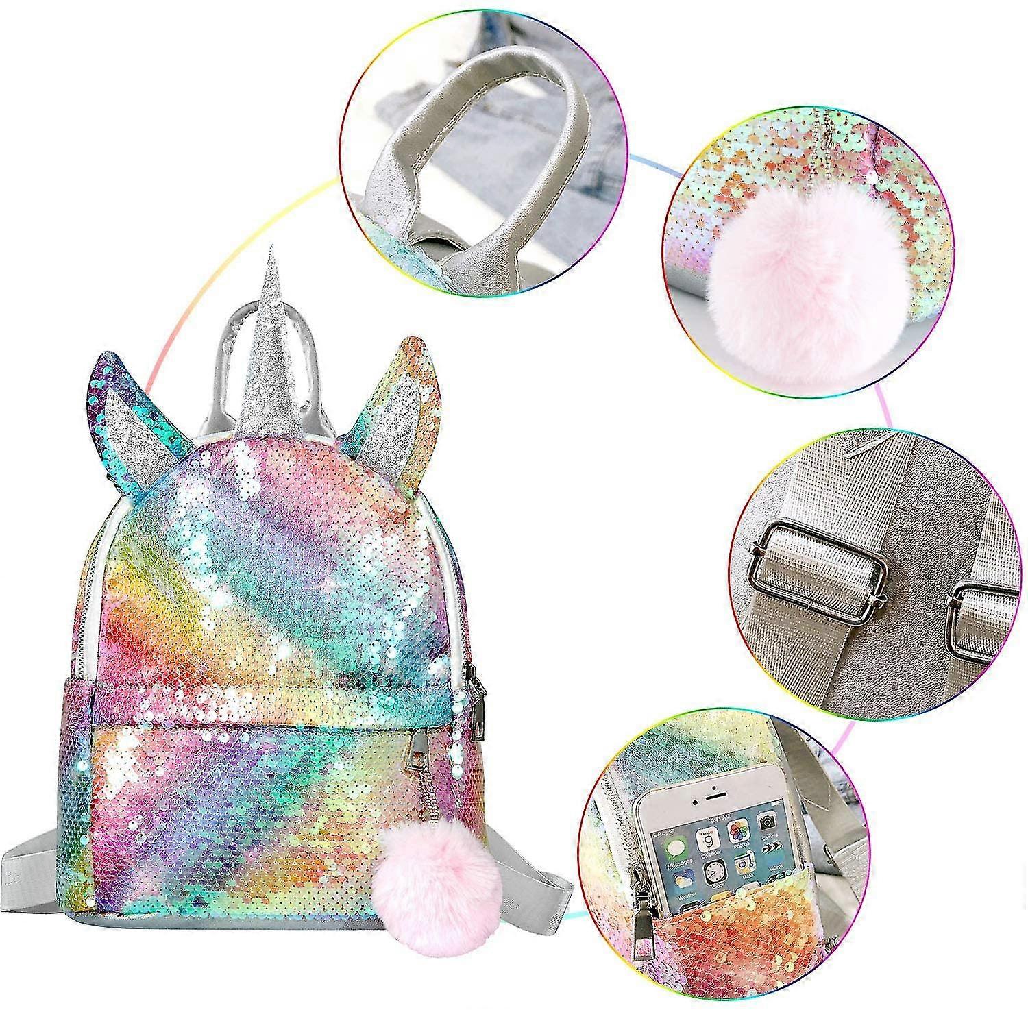 Unicorn Sequin Backpack, Unicorn Backpack Girl Sequins Schoolbag For Girls,fashion And Durable ...