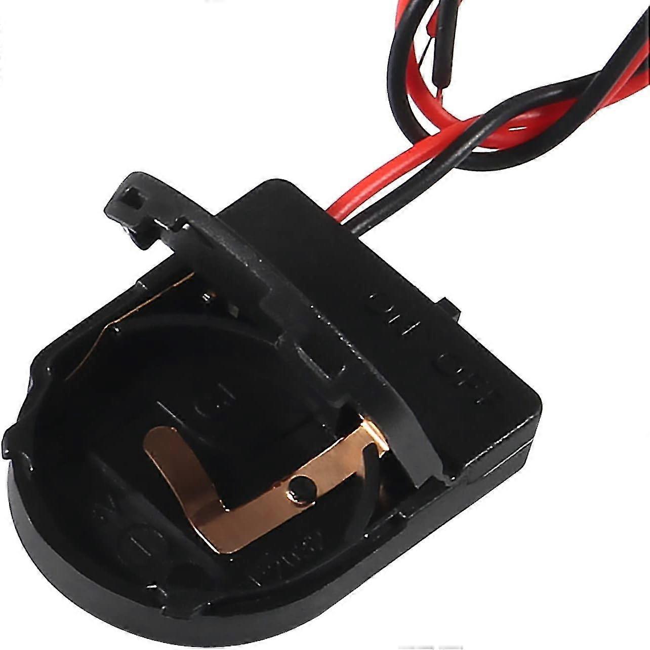 10pcs Cr2032 Battery Holder 1x 3v Coin Cell Battery Socket Holder Case Box With Wire Lead On-off ...