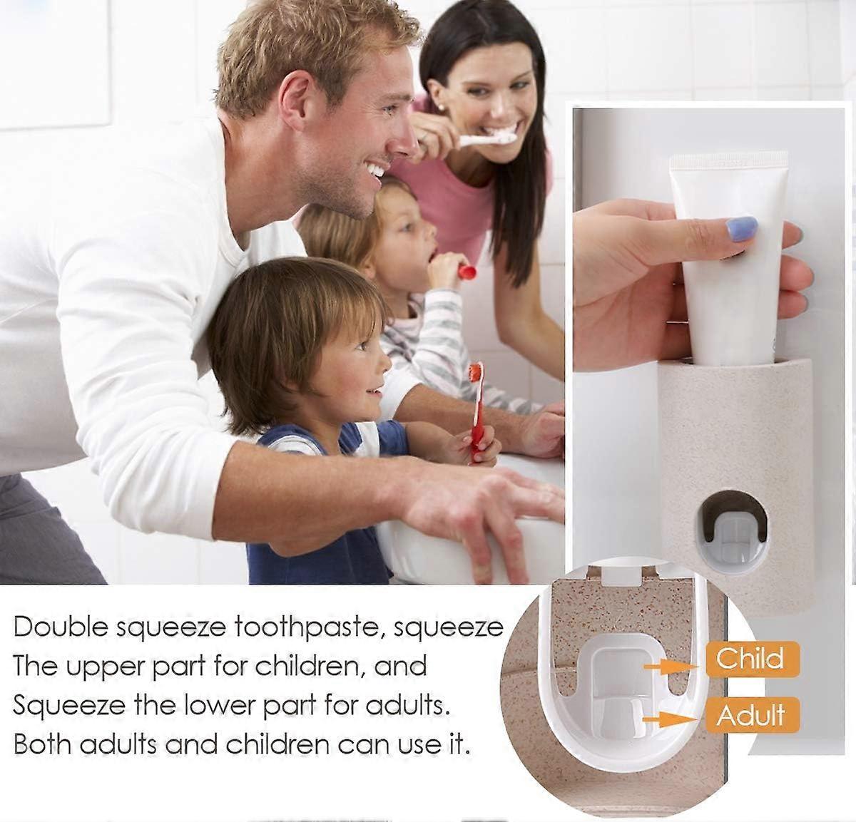 Automatic Toothpaste Extruder Kids Wall Mount Toothpaste Dispenser Showers Handfree Toothpaste ...