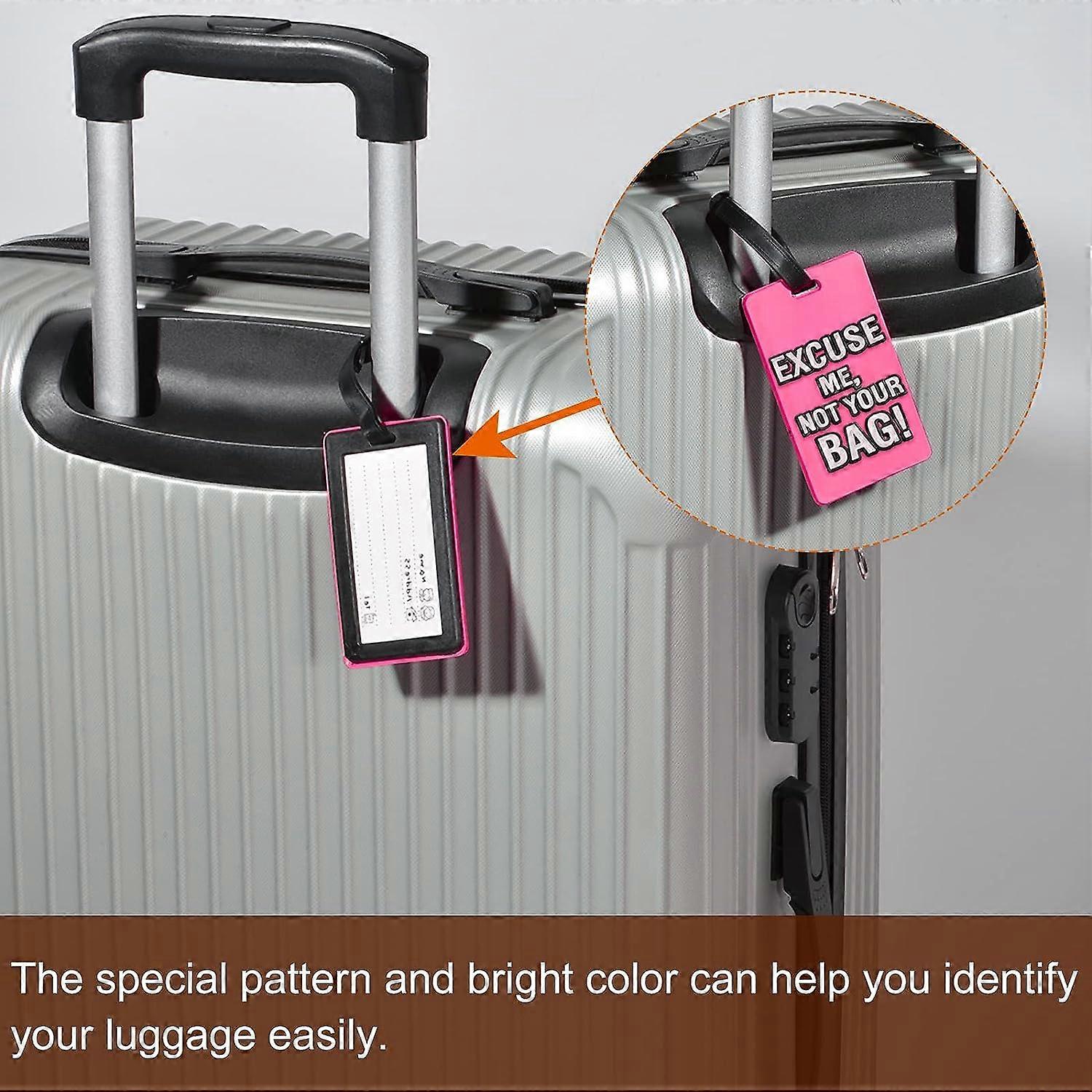 Luggage Tag, PVC Identification Card Holder Tag, Patterned Travel Bag ...