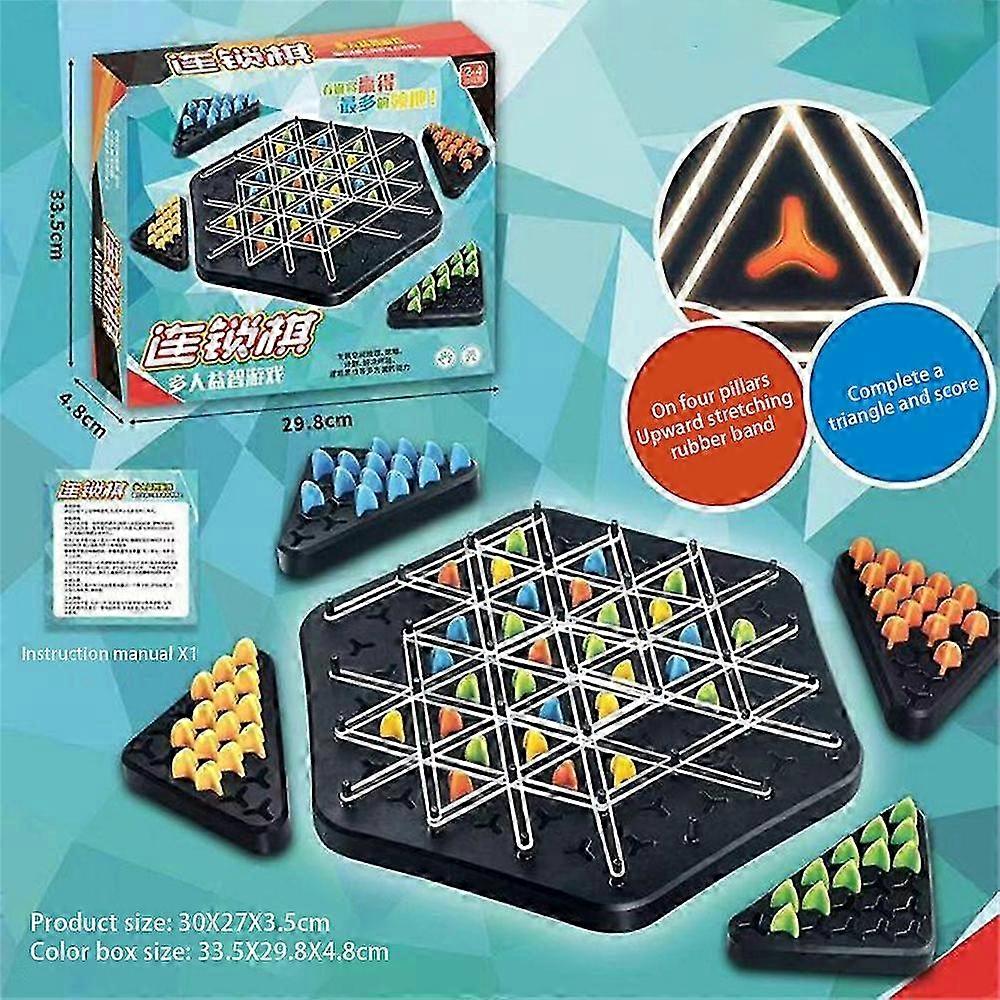 Funny Chain Triangle Game, Interactive Peg Game Triangle Chess Board ...