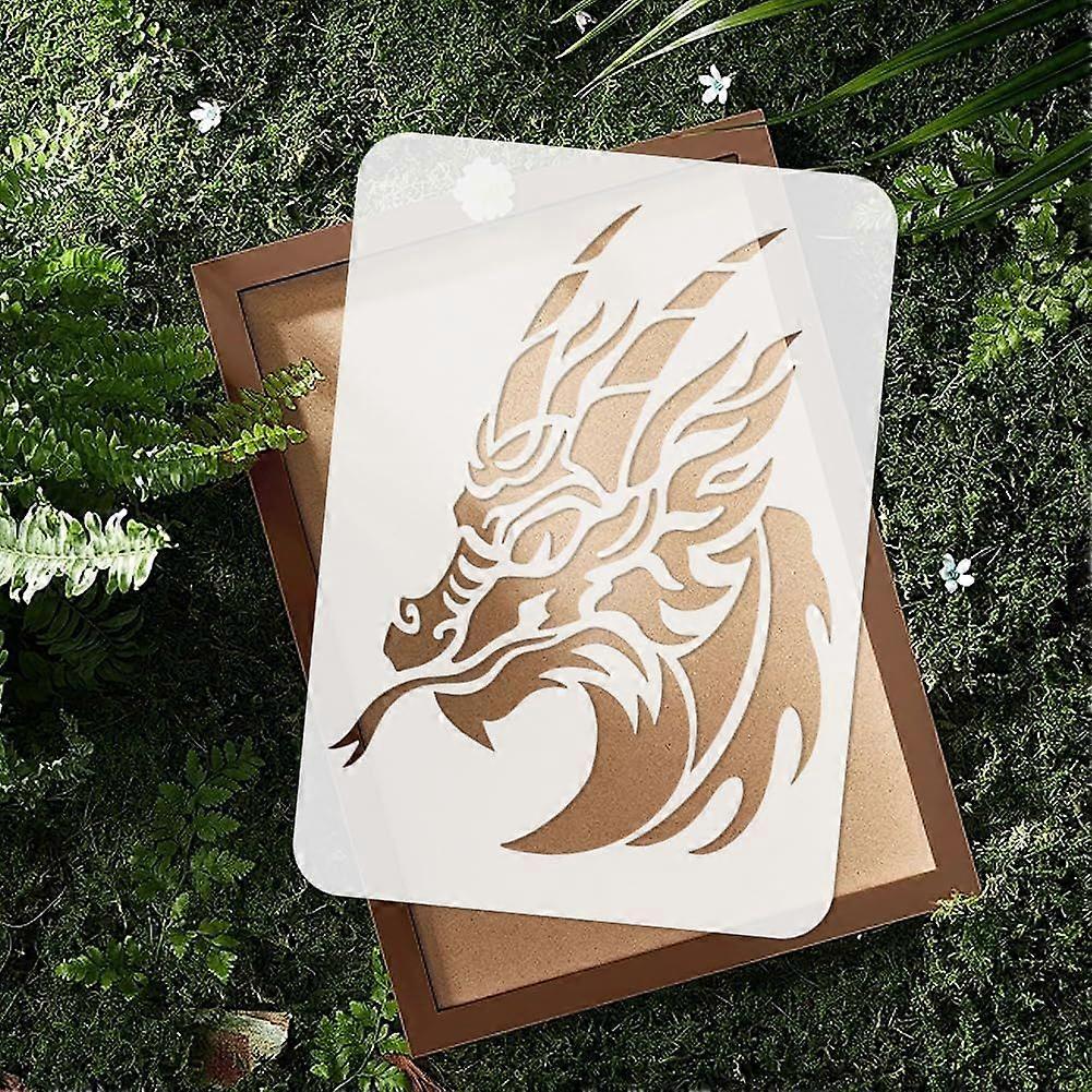 Dragon Head Craft Painting Stencil 11.7 x 8.3 Inch Drawing DIY Reusable ...