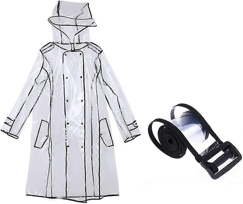 Women Raincoat Waterproof Hooded Eva Raincoat Women Transparent Rain Jacket | Fruugo UK