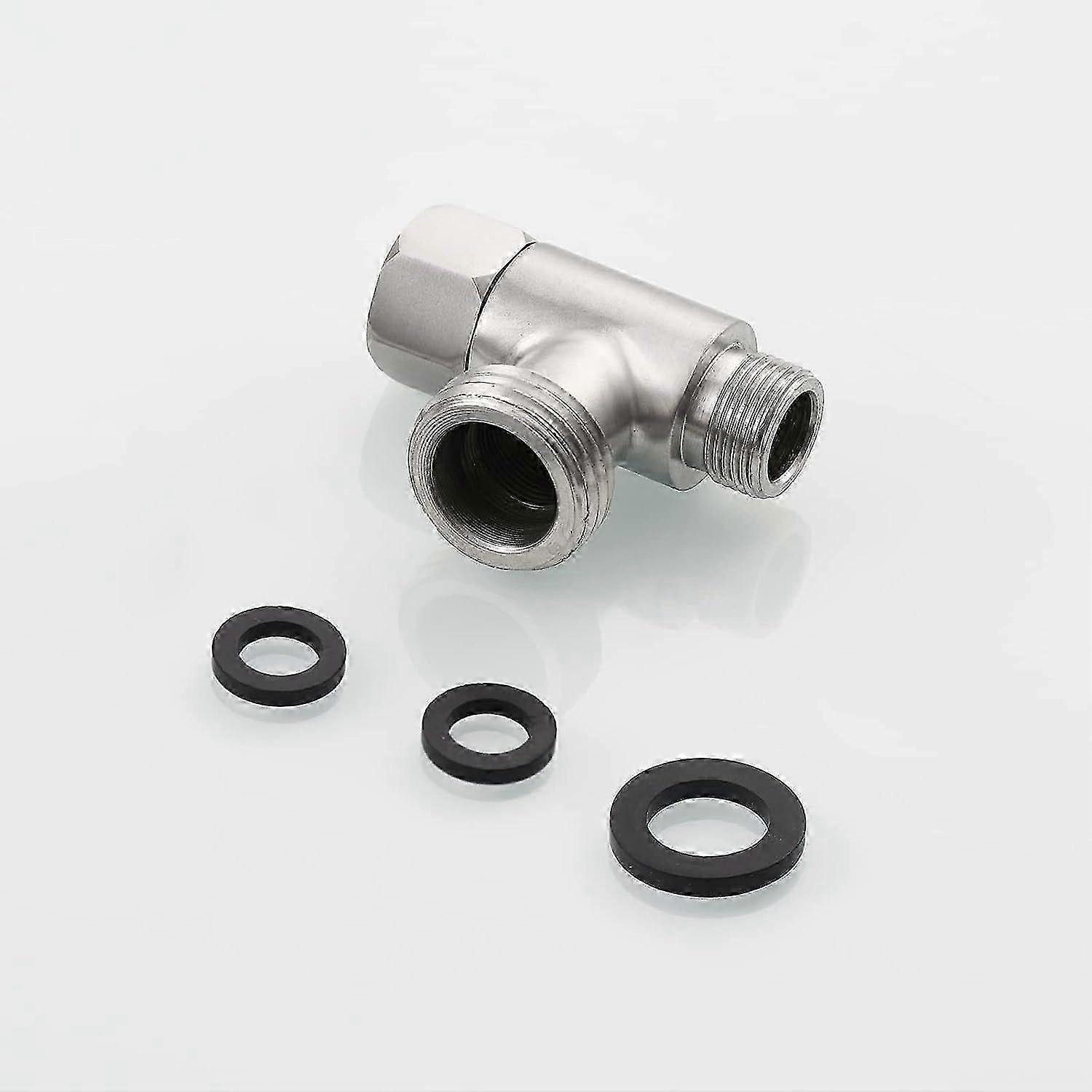 3-way 3/8" and 1/2" 3 Way Adapter Tee Connector Stainless Steel 3/8 ...