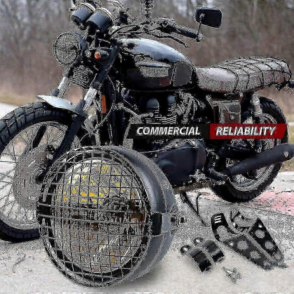 Retro Vintage Motorcycle Universal Side Mount 35w 6.5 Inch Headlight ...