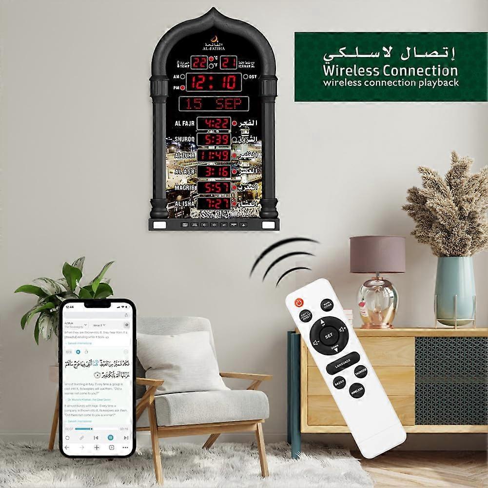 Azan Clock, LED Muslim Prayer Clock, Athan Wall Clock, Read Home/Office ...
