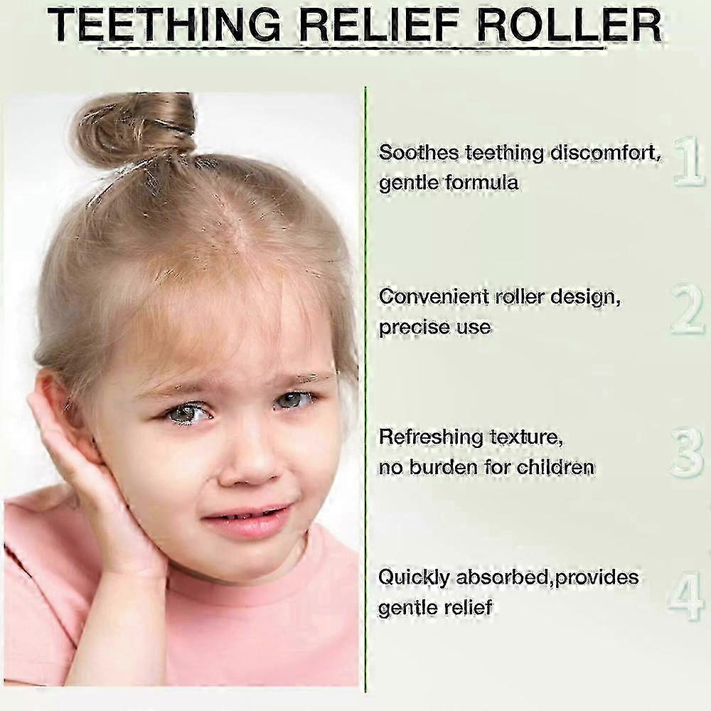Teething Relief Roller Essential Oil for Babies, Teething Roller Natural Pain Relief Roll-On ...