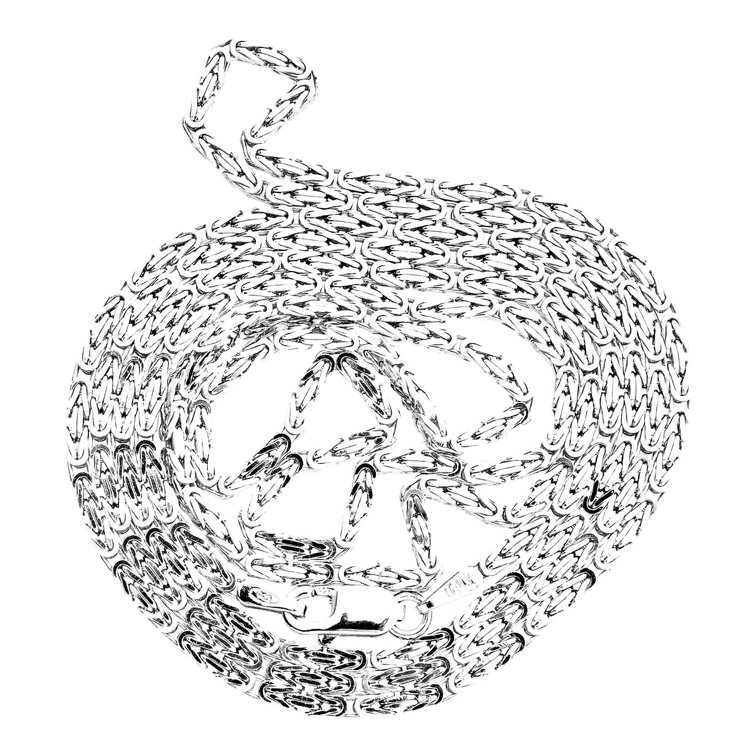 Sterling 925 Silver King chain - DOTTE 2x2mm | Fruugo UK