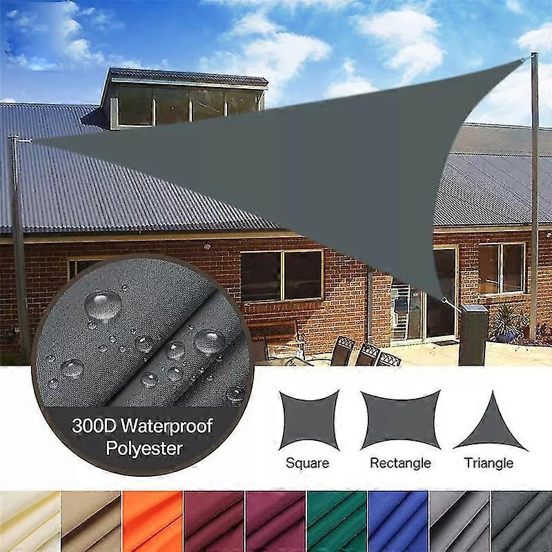 10 Sizes Triangle Waterproof Sun Shade Sail Outdoor Garden Patio Party ...