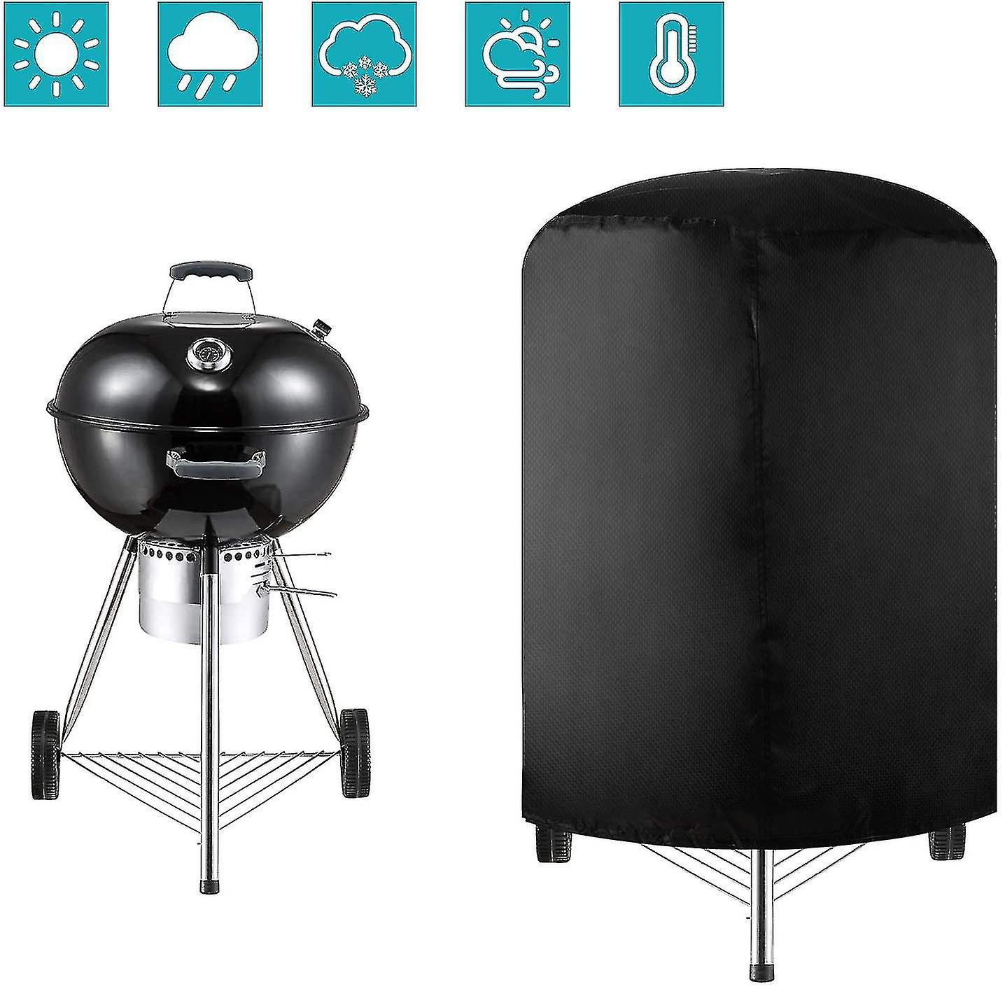 Round Barbecue Cover, Oxford Cloth 420d Waterproof Barbecue Grill ...