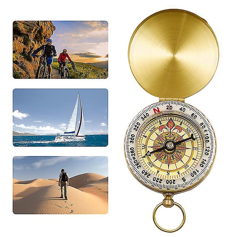 Portable Brass With Flip Compass North Hand Outdoor Travel Metal ...