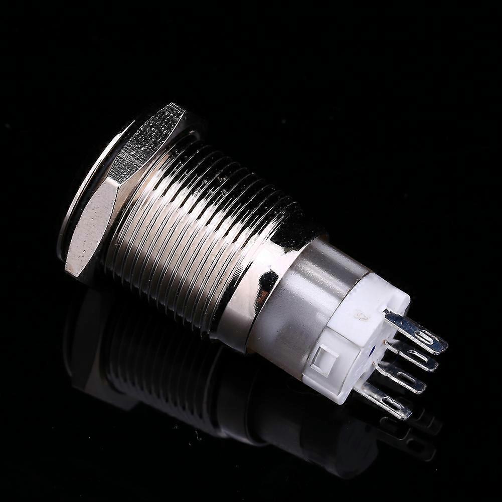 16mm 1NO 1NC Connection Metal LED on/off Switch Latching Push Power Button 12V | Fruugo UK