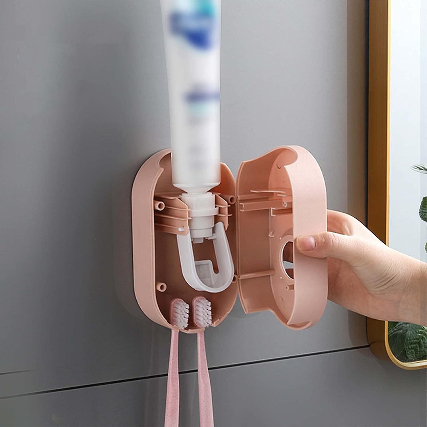 Wall Mounted Toothpaste Dispenser, 2 In 1 Toothpaste Dispenser ...
