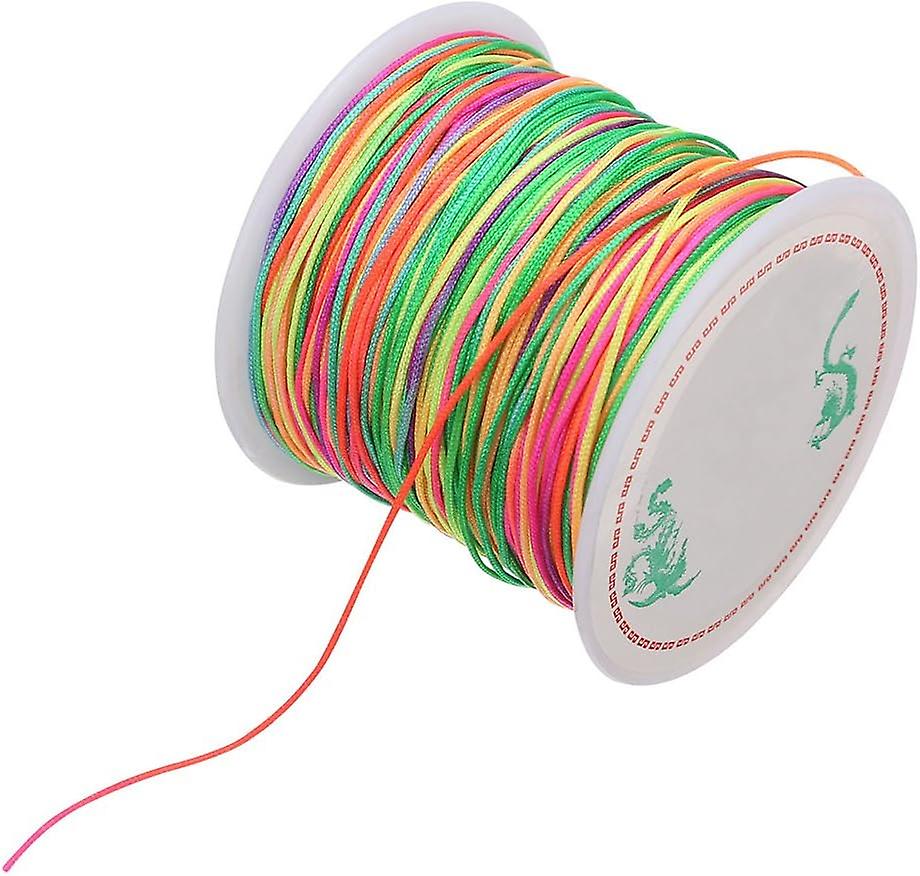 0.8mm Nylon Cord, Thread Chinese Knot Macrame Rattail Bracelet Braided ...