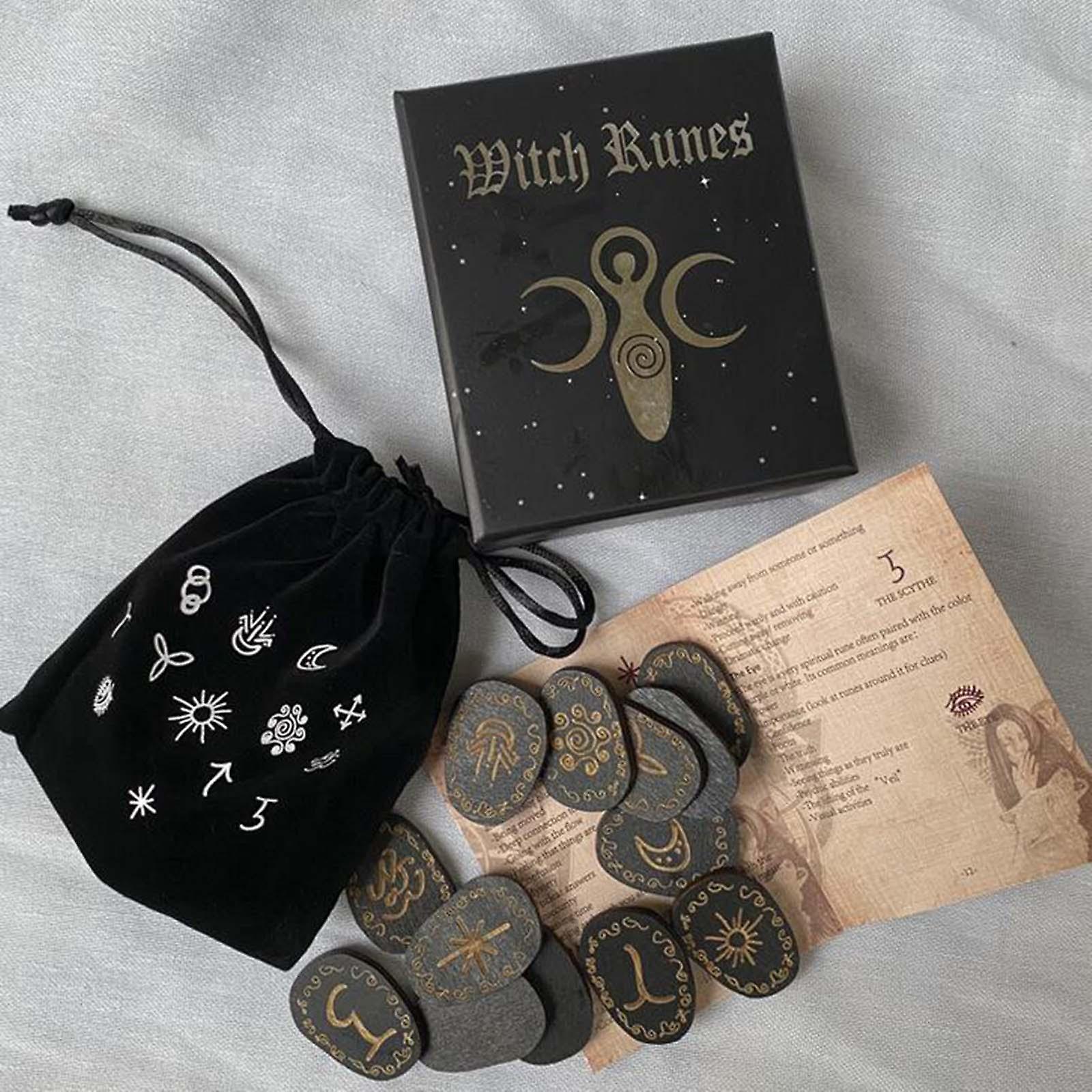 Witch Runes Gypsy Symbol Witches Rune Set With Storage Bag For | Fruugo NL
